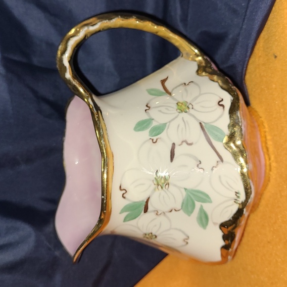 Dining | Vintage Pink Luster Creamer Pitcher With Handpainted Dogwood ...